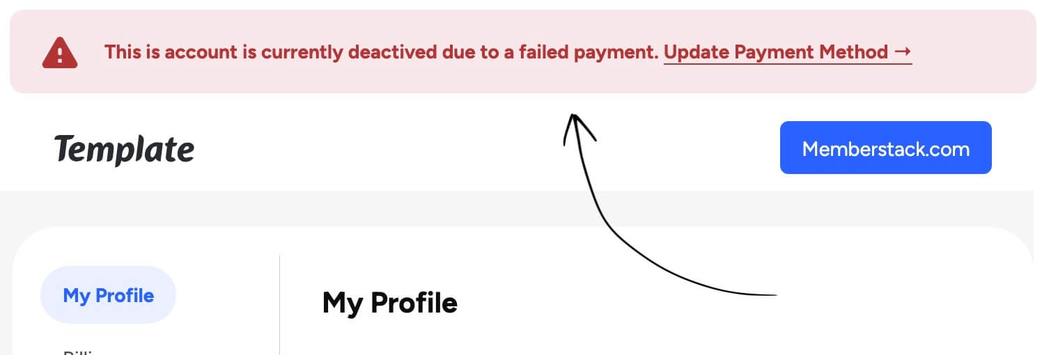 Update Payment Banner | Free Webflow Component